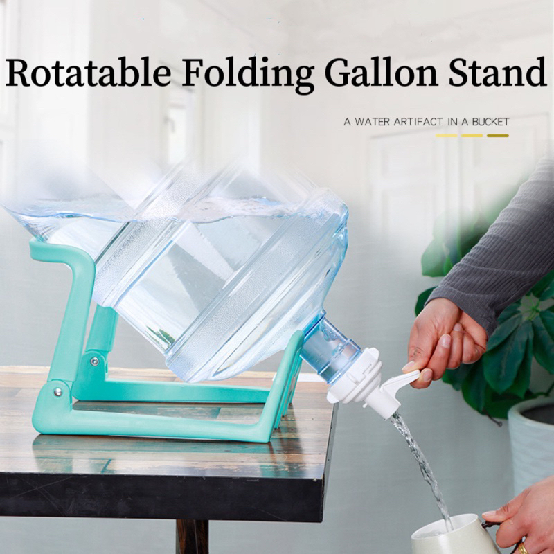 Rotating Folding Stand Bottled Water Dispenser Drinking Bucket Gallon ...