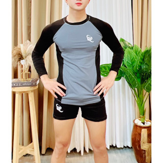 Men’s Rush Guard Long Sleeve Terno /Short (OP) | Shopee Philippines