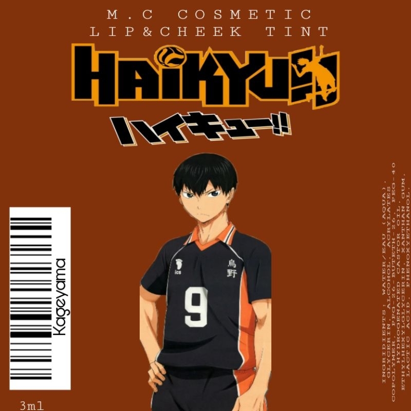 Anime Lip and cheek tint (Haikyuu, Attack On Titan, One Piece etc ...