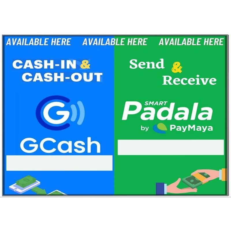 gcash smart padala paymaya sticker set a4 size Shopee Philippines