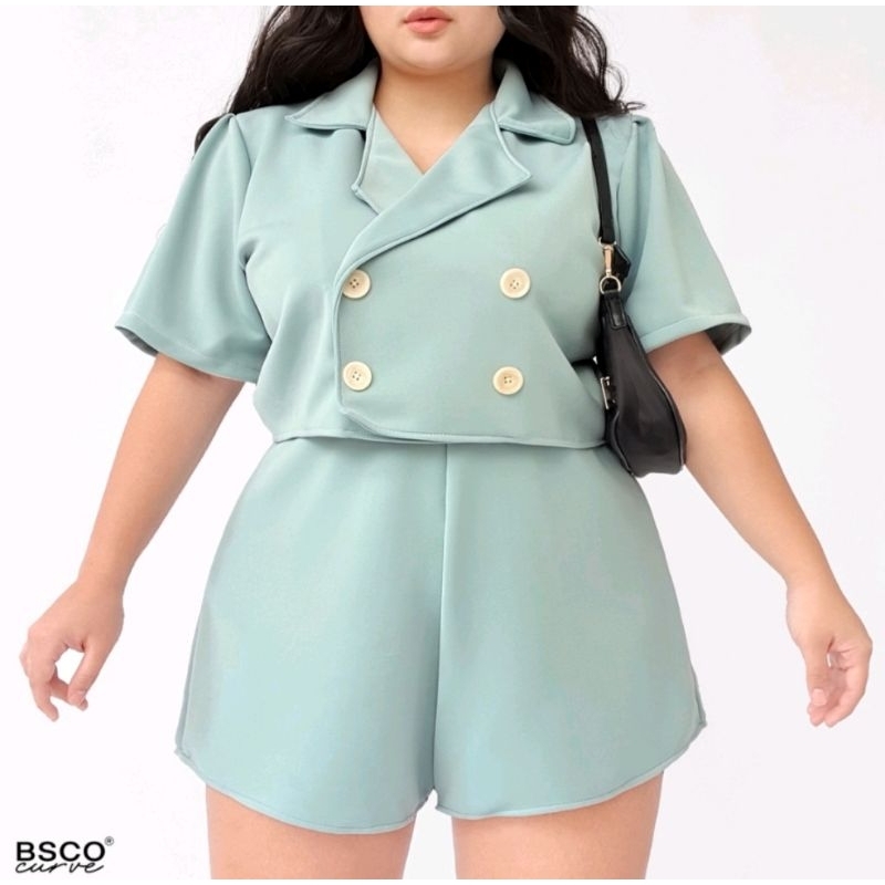 ONHAND PLUS SIZE XL-6XL BSCO CURVE YASSI SHORTS AND TOP COORDS SET ...