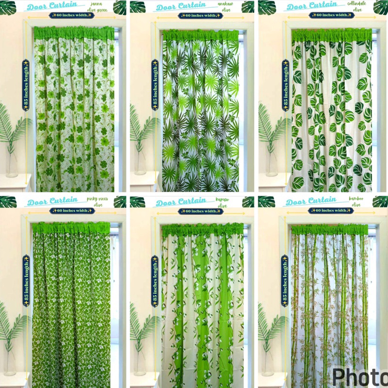 Door Size Curtain | KURTINA SA PINTO | More Design Available | Shopee ...