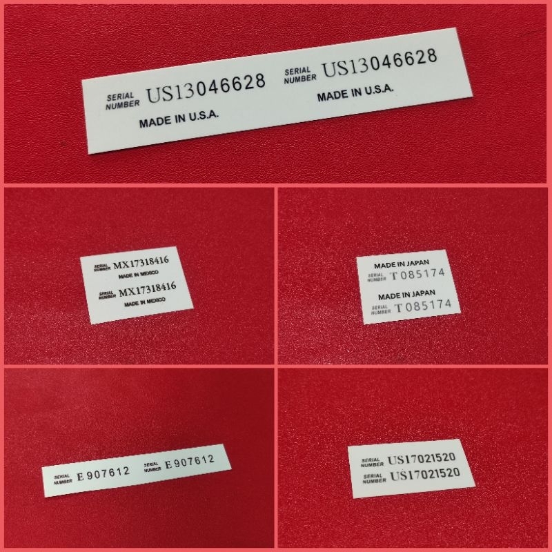 RUBIO GUITARS WATERSLIDE GUITAR SERIAL NUMBER MIA MIM MIJ WATER DECALS ...