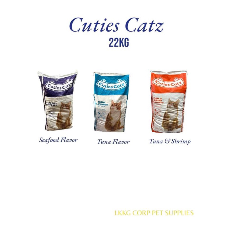 Cuties Catz 22kg by sack original packaging cat food (SALMON NOW ...