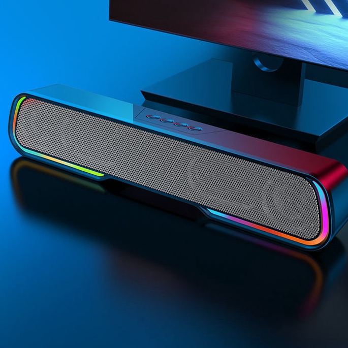 3D Surround Subwoofer Dynamic RGB PC Gaming Soundbar Speaker for ...