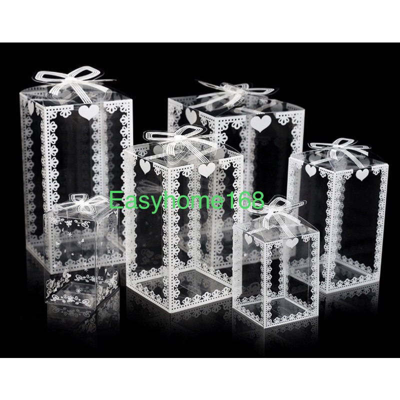 10pcs PVC acetate box for gift box wedding gift box giveaway gift ...
