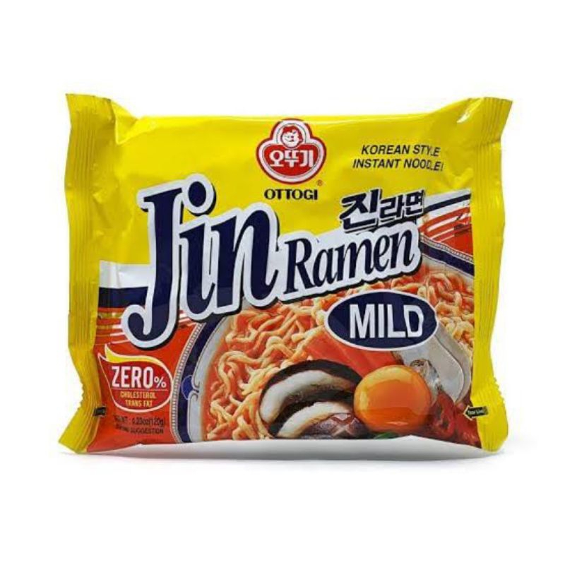 Jin Ramen Mild 120g (Korean Ottogi Jin Ramyun Mild- Halal) | Shopee ...