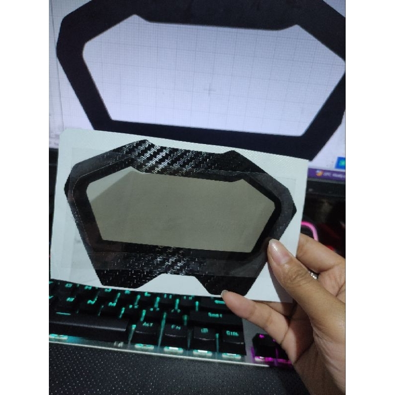 (BUY 1 TAKE 1)Honda Click Version 3 Carbon Panel Protector with lens ...