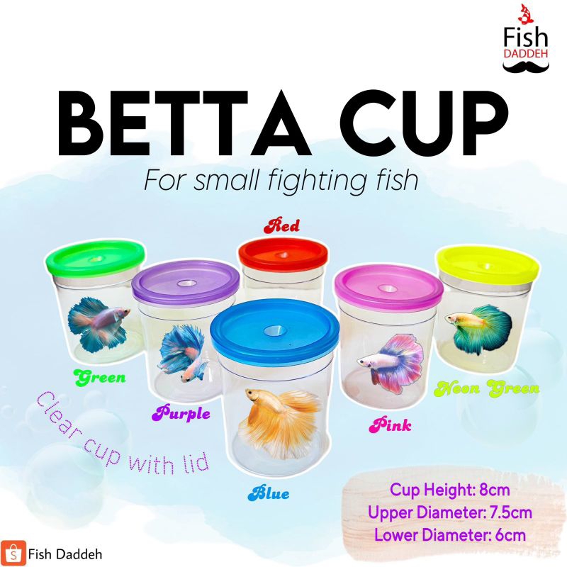 Betta Cup Container with Lid Fighting Fish | Shopee Philippines