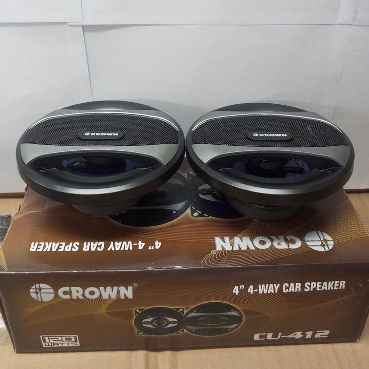 ORIGINAL CROWN CU-412 4way Car Speaker 120watts 4" inches | Shopee Philippines