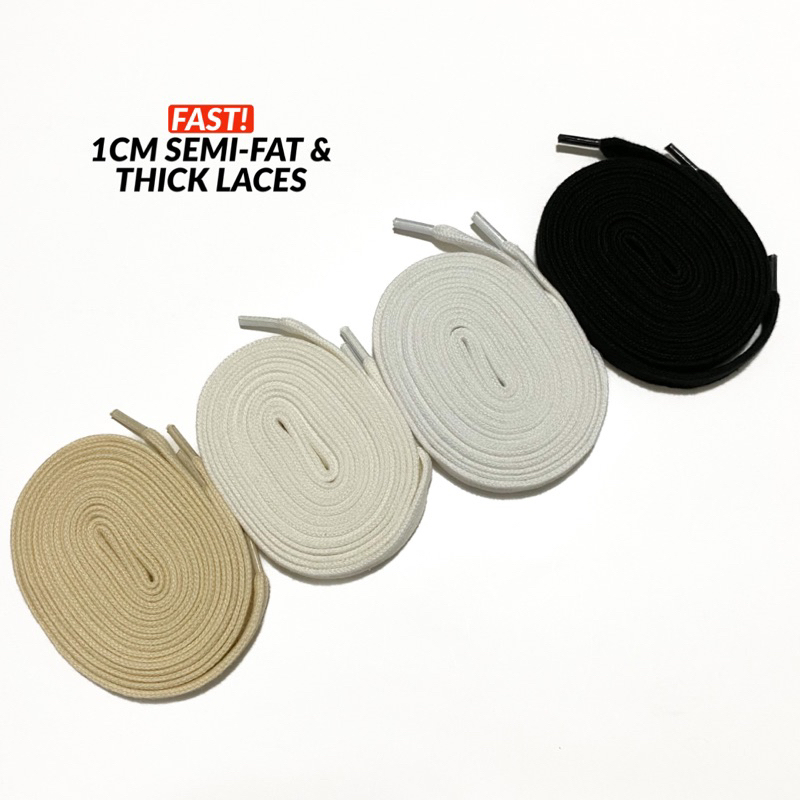 LAZE.PH Semi-fat & thick cotton shoe laces w/ FREE aglets (1cm ...