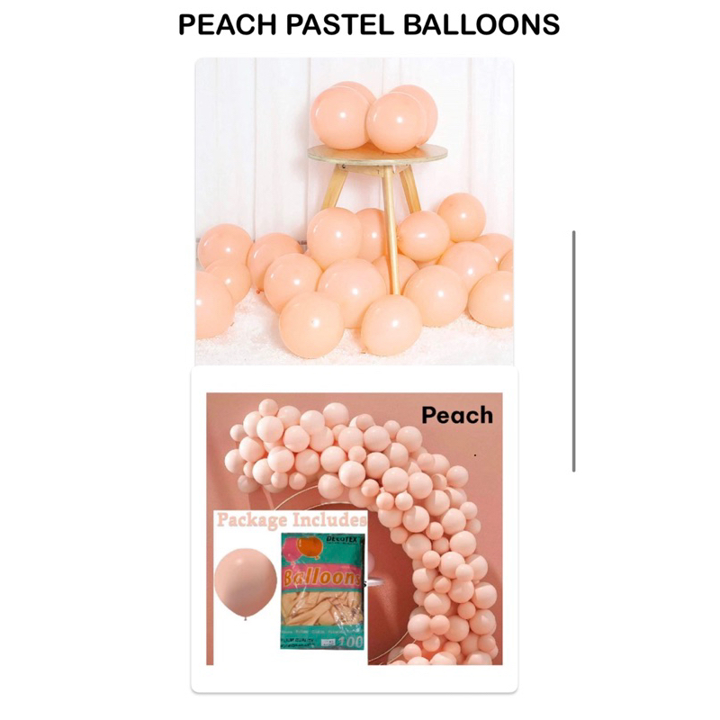 PEACH PASTEL BALLOONS PARTYNEEDS DECORATIONS | Shopee Philippines