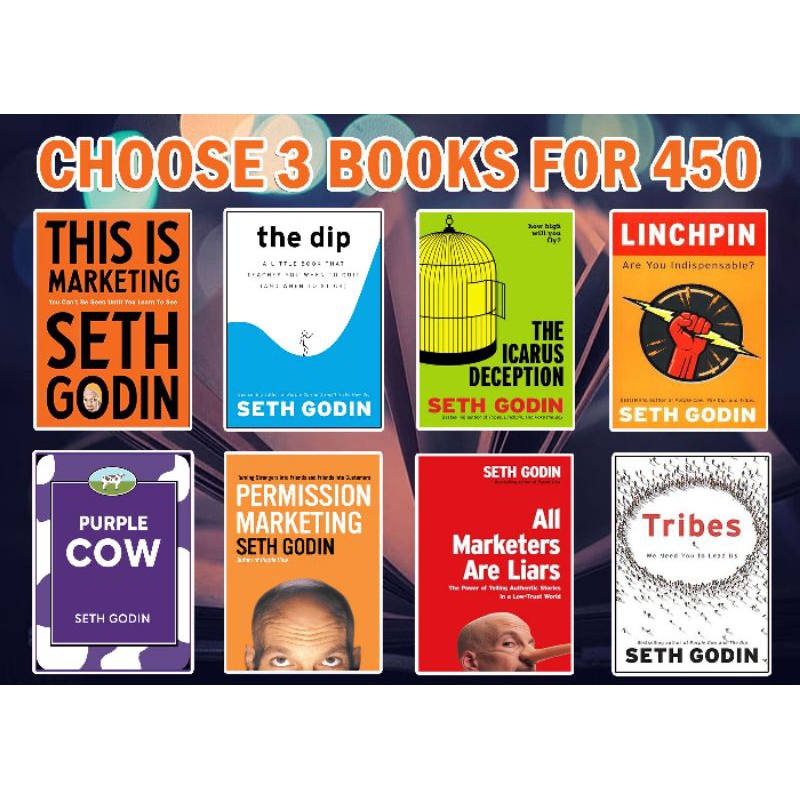 Seth Godin, 3 books for 450 pesos only | Shopee Philippines