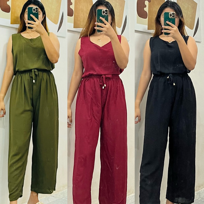 CHALLIS TERNO PANTS SANDO PLUS SZIE FIT UP XL (CHPS) | Shopee Philippines