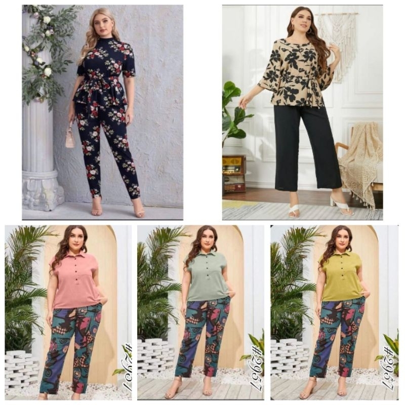 ASY FLORAL TERNO PANTS (FIT TO XL) | Shopee Philippines