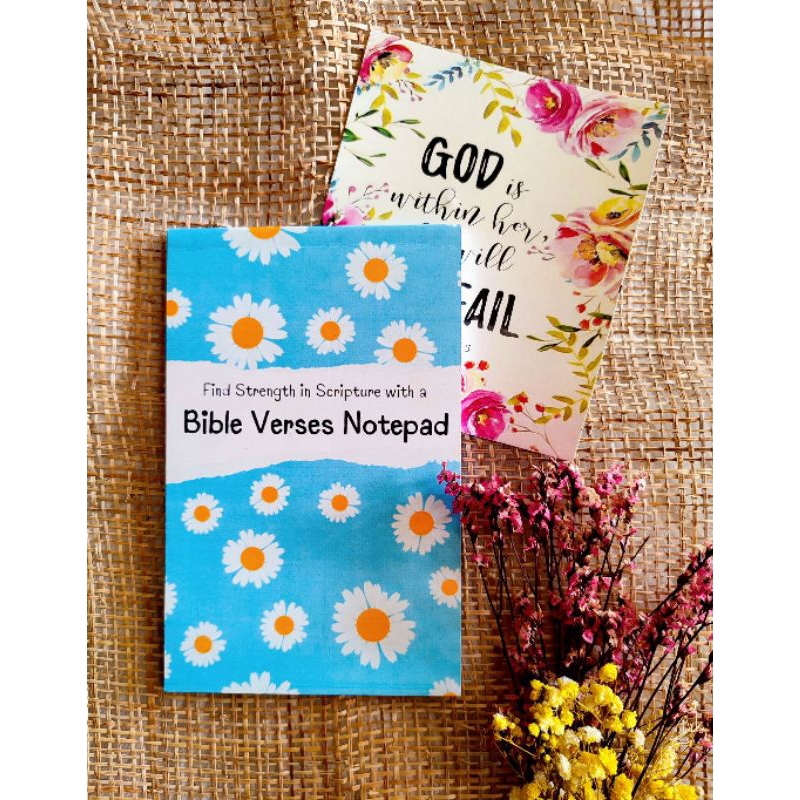 Bible verses notepad (blue floral) | Shopee Philippines