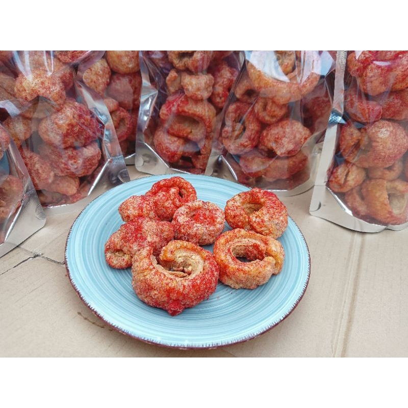 Spicy Hot Chicharon Bagnet/Special chicharon Laman spicy flavor in 100 ...