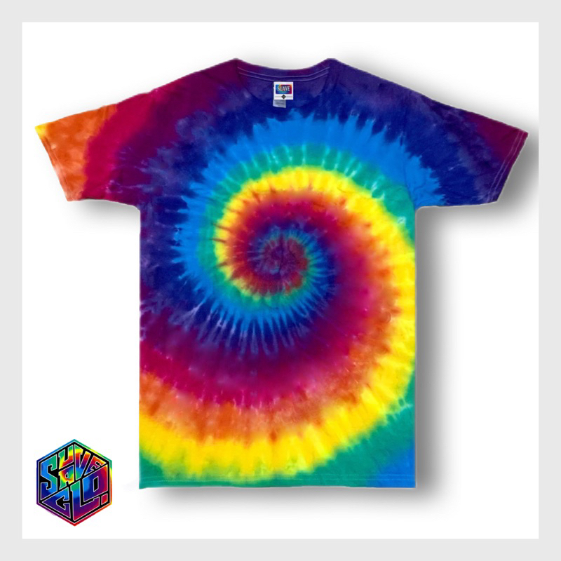 Tie Dye T Shirt 100 Cotton Rainbow Shopee Philippines