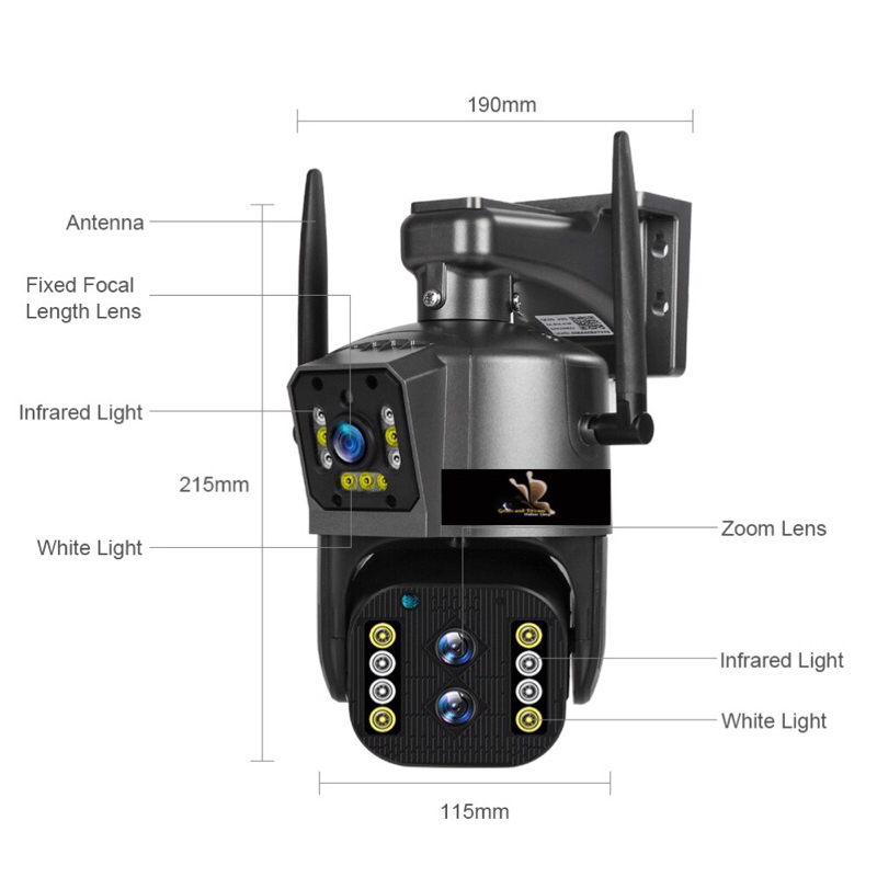 10x 4k WiFi network camera dual lens optical zoom PTZ motion tracking ...