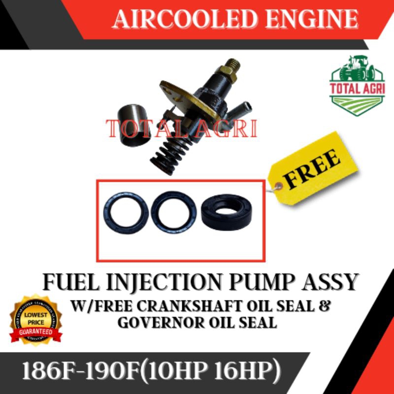 Fuel Injection Pump Assy W/Crankshaft Oil Seal & Governor Oil Seal 186F ...