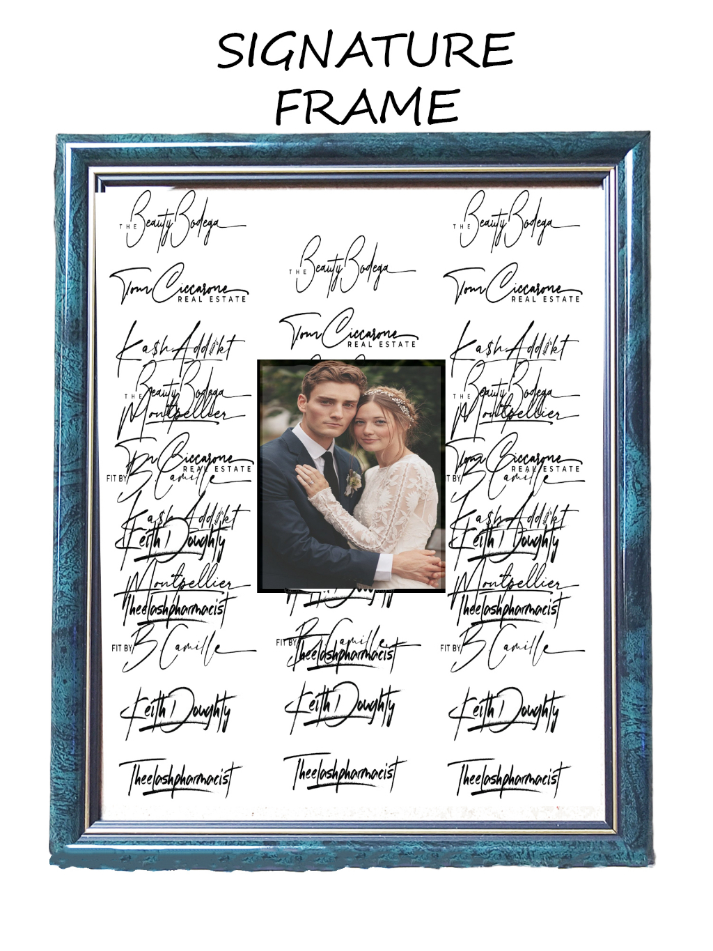 SIGNATURE FRAME FOR WEDDING, BIRTHDAY, DEBUT WITH DIFFERENT SIZES ...