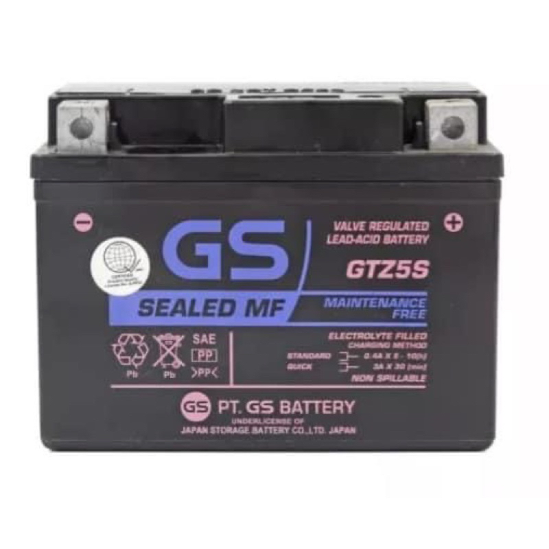 GS Battery GTZ5S XRM / Wave / Mio i 125 / Shogun / Fury / Smash ...