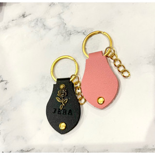 Personalized Tear Drop Keychain Leather Key Holder Engrave for ...