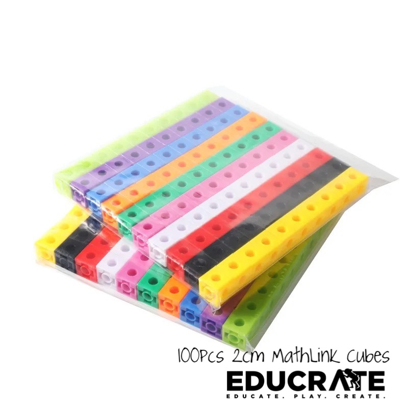 eductratePH 2CM 100pcs Math Link Cubes / linking cube / counting ...