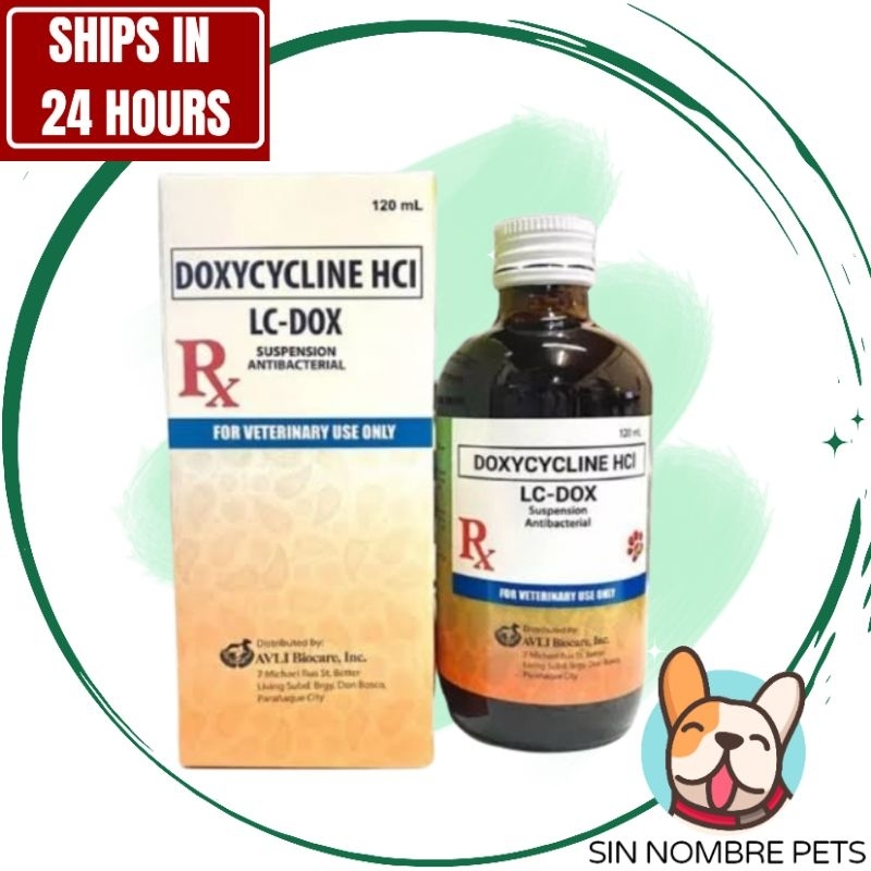 LC-DOX Syrup Suspension Antibacterial 120ML for Cats and Dogs Lcdox Lc ...