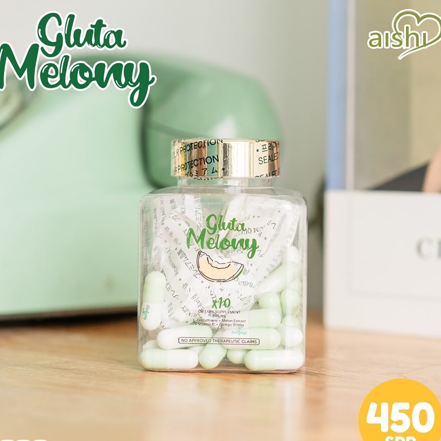 Aishi Japan Gluta Melony Capsule Gluta Melony x10 Whitening Melon Zinc ...