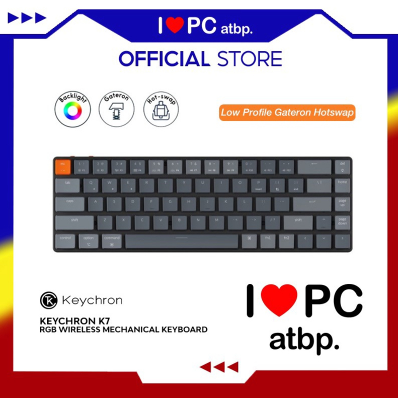 Keychron K7 Wireless Mechanical Keyboard (65% Layout, RGB, Gateron Low ...