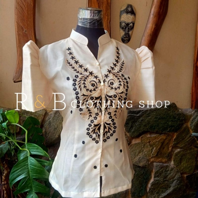 LADIES barong/filipiniana blouse /Filipiniana /Modern Blouses | Shopee ...