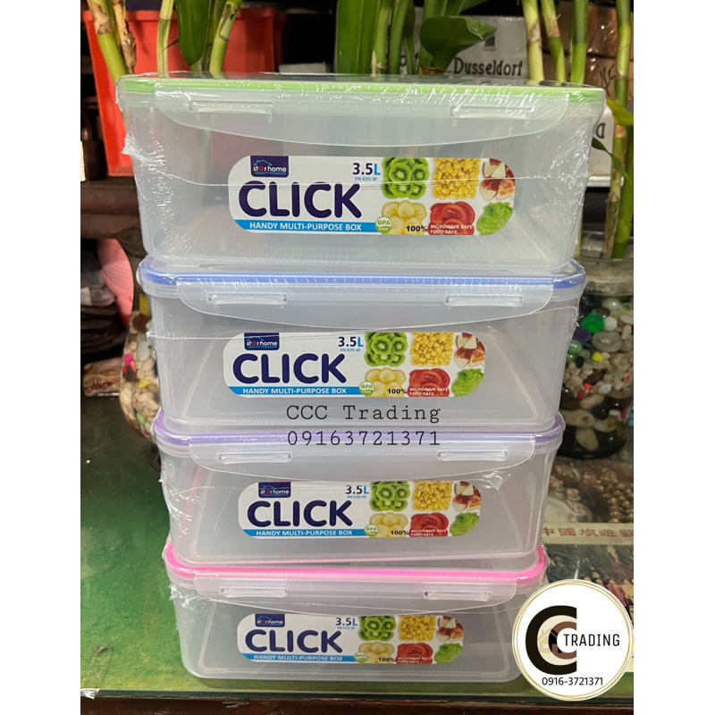 Click Food Container 3.5 Liters w/ Handle plus BPA FREE / Multi-purpose ...