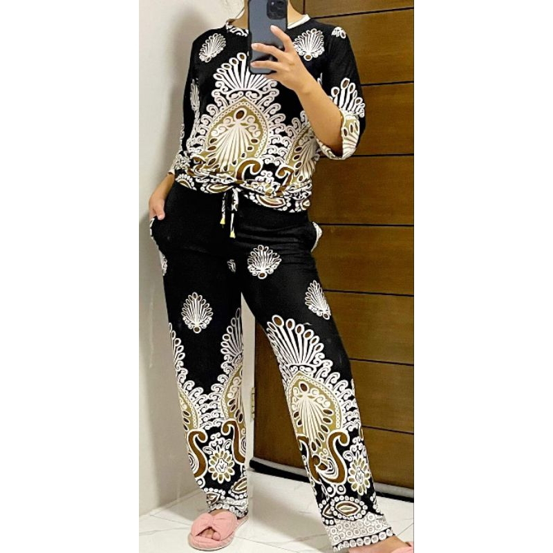 SENEPA plus size 3/4 SLEEVE TERNO PANTS FIT TO 2XL(assorted prints only ...