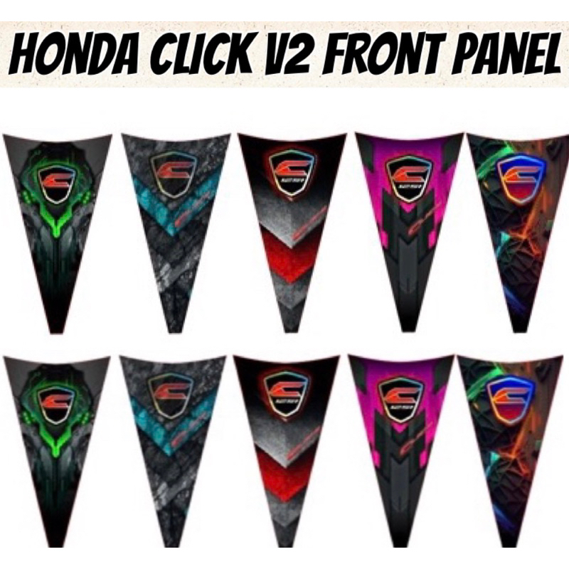 HONDA CLICK 125i/150i V2 BATCH 4 NEW DESIGN FRONT PANEL DECAL STICKERS ...