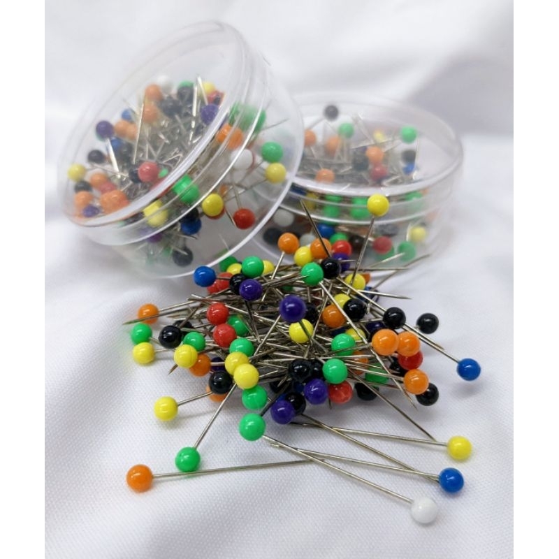 Pearl Head Pin Round Case (sold per box, 20 round case in one box) 100 ...