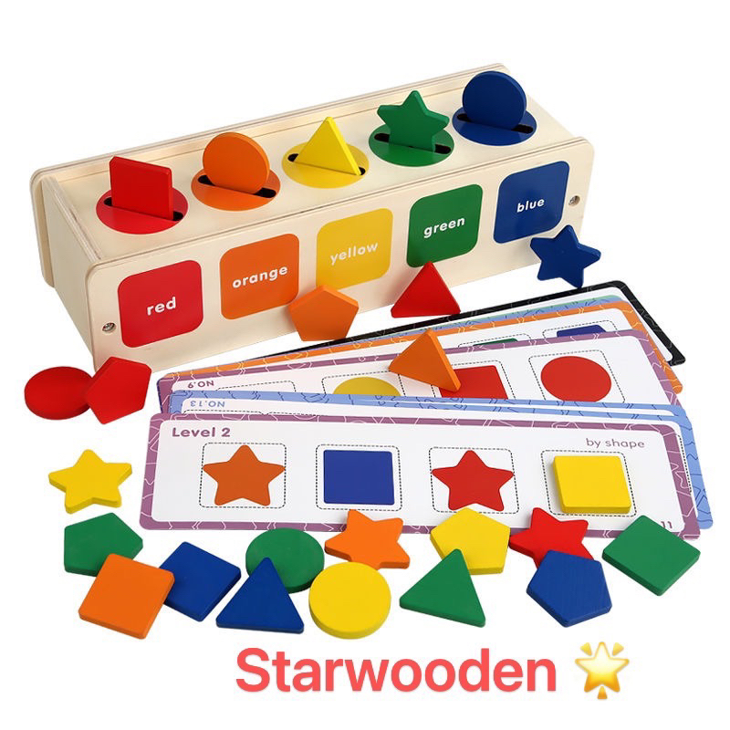Early Childhood Education Geometric Shape Sorting Box Exercise Fine ...