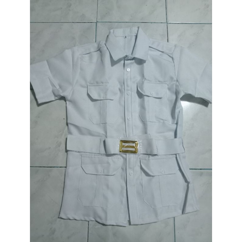 Bust Jacket White and Navy Blue with Buckle | Shopee Philippines