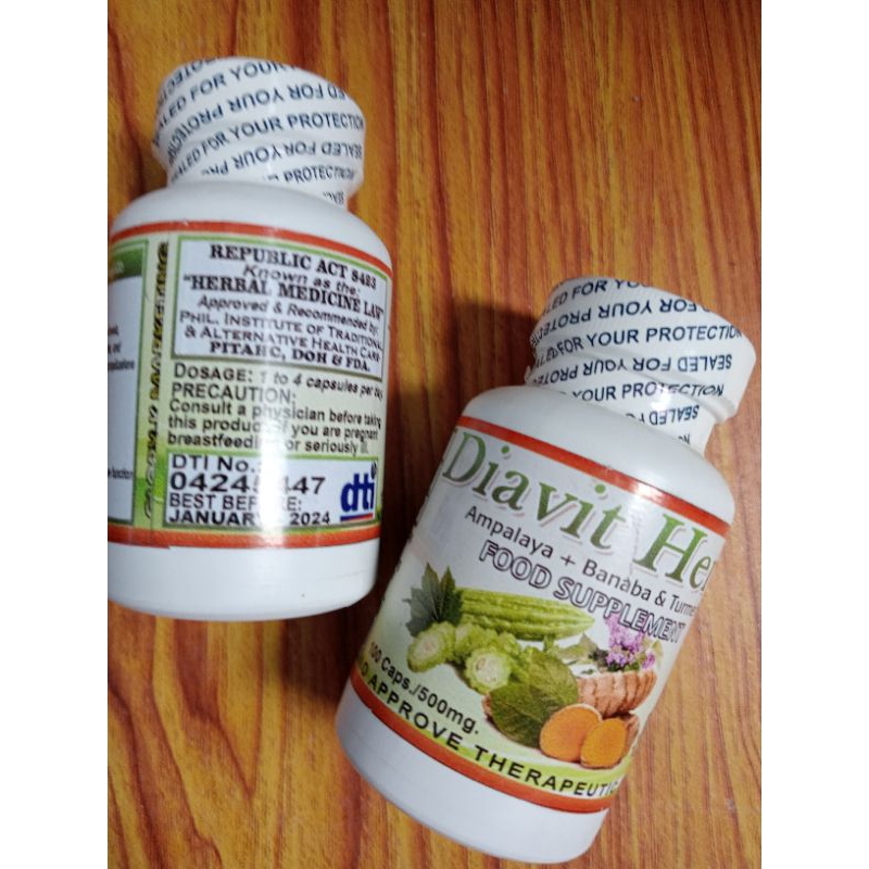 1 BOTTLE DIAVIT HERB CAPSULES ORIGINAL | Shopee Philippines