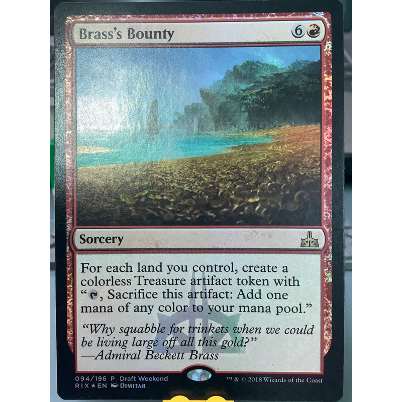 MAGIC: The Gathering Brass’s Bounty Promo (Rivals of Ixalan) | Shopee ...