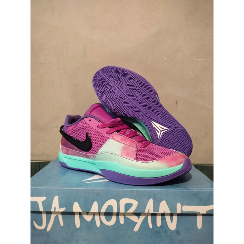 Nike NBA Ja Morant 1 Chimney Purple/Blue Black Basketball shoes with box | Shopee Philippines