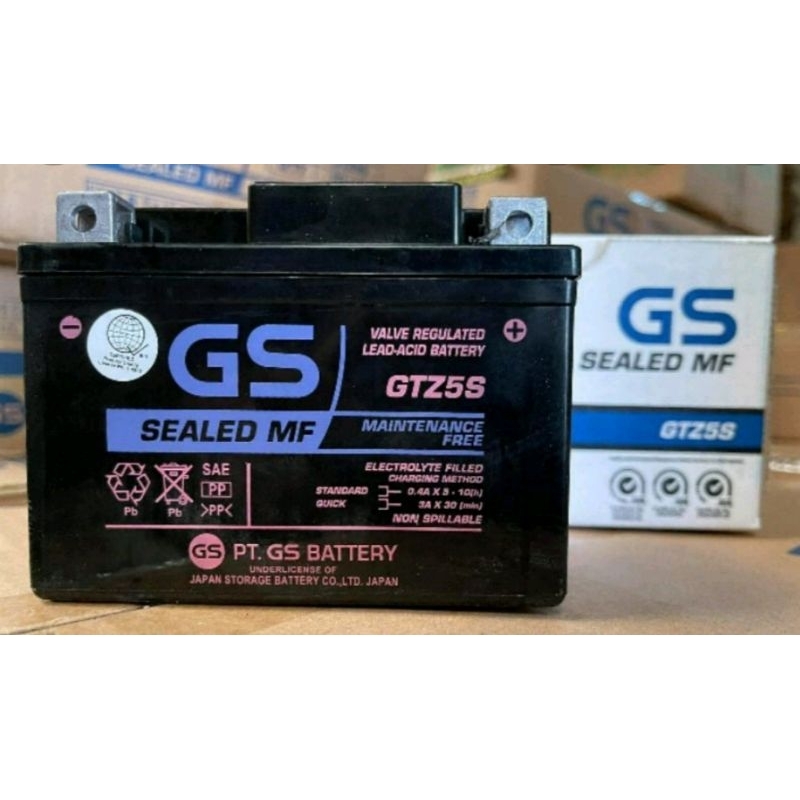 GS Battery GTZ5S= QTZ4V/ YTX4L- Xrm/Wave/RS 125/ Mio i 125/Beat Fi ...