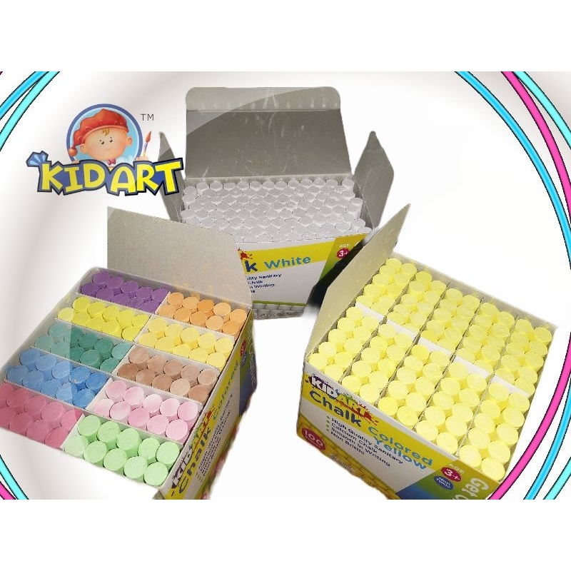 SQI Hi / KidArt DUSTLESS Chalk 100sticks/box | Shopee Philippines