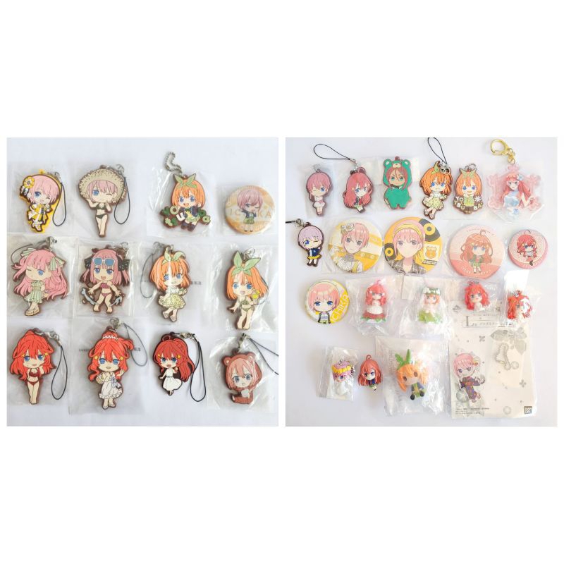 The Quintessential Quintuplets -Itsuki, Nino, Yotsuba Rubber Keychain ...