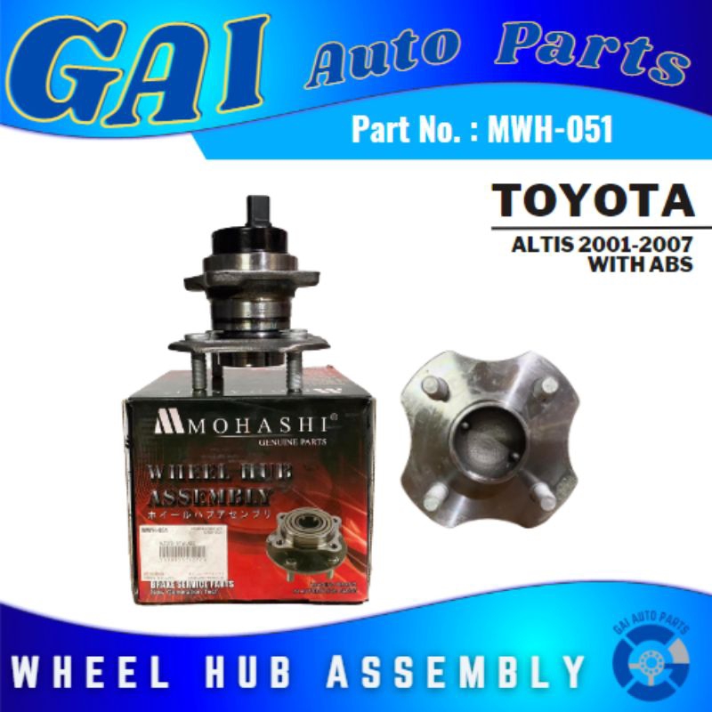 Wheel Hub Assembly for Toyota Altis 2001-2007 with ABS | MOHASHI ...