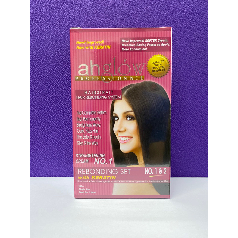 Ahglow Hairstrait Rebonding Set 165g | Shopee Philippines