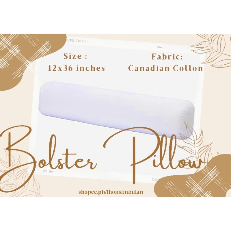 (UNAN) BOLSTER / HOTDOG PILLOW - 12X36 INCHES (SOLD PER PIECE) (CASE ...