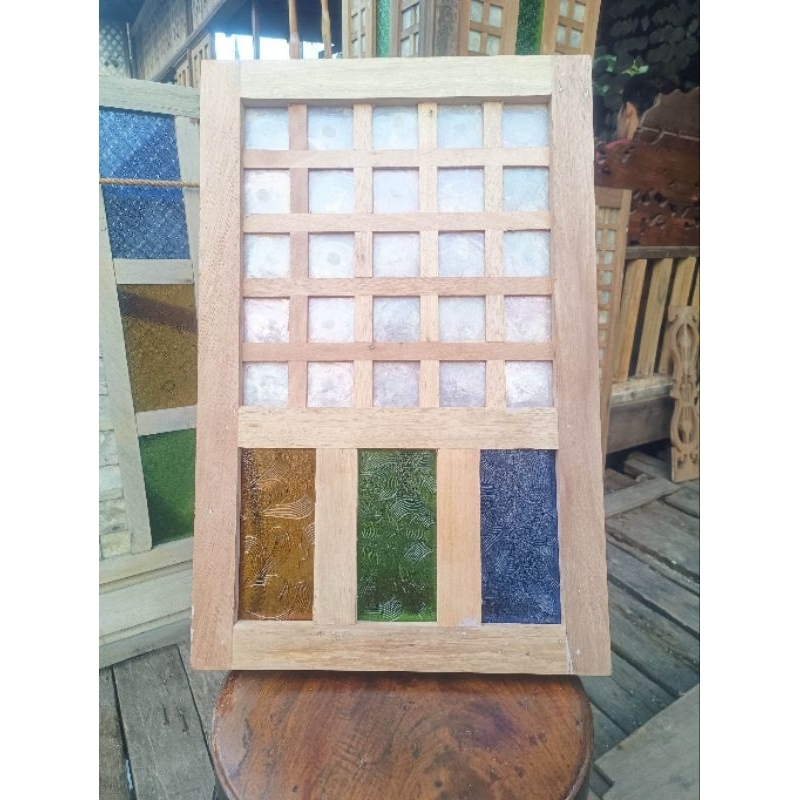 accent window capiz & glass 1x2ft | Shopee Philippines