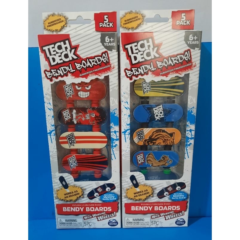 TECH DECK BENDLY BOARDS RUBBERIZED FINGERBOARDS 5 PACKS | Shopee ...
