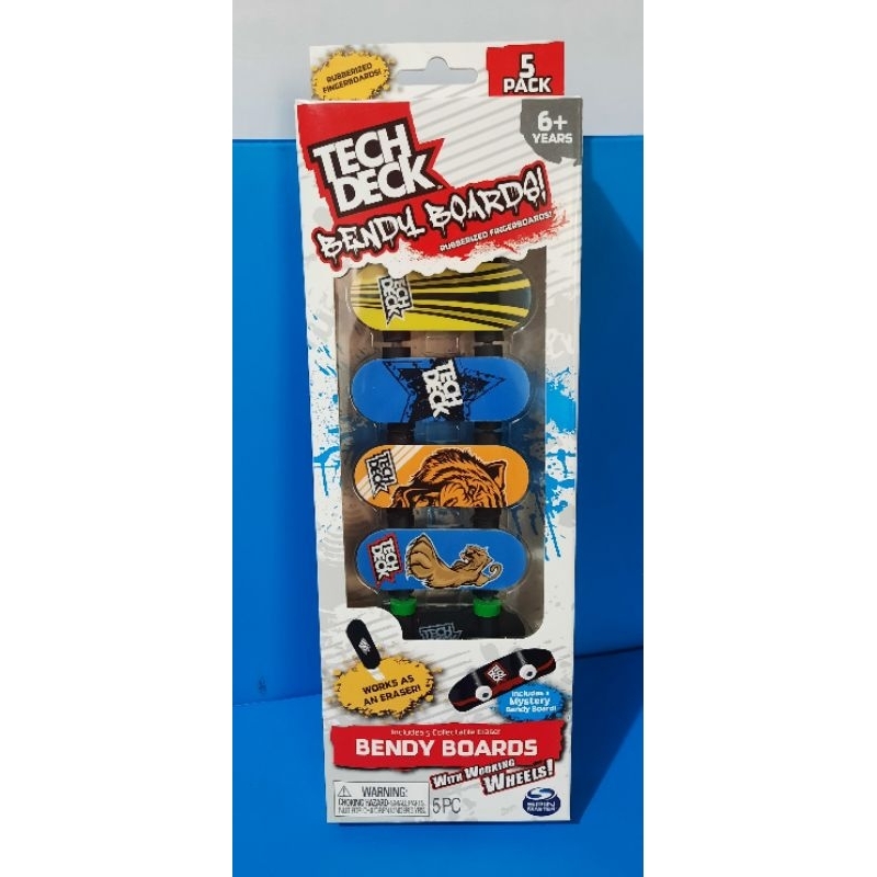 TECH DECK BENDLY BOARDS RUBBERIZED FINGERBOARDS 5 PACKS | Shopee ...